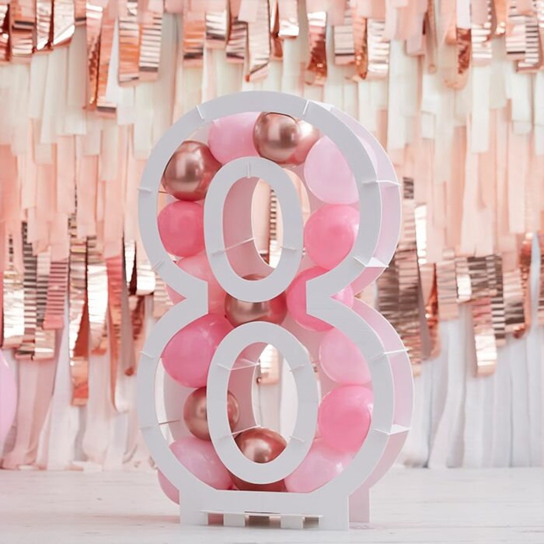 Number 8 Balloon Stand Large Birthday Balloon Mosaic - Etsy