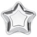 Large Silver Star Paper Party Plates - Pack of 6 - Etsy