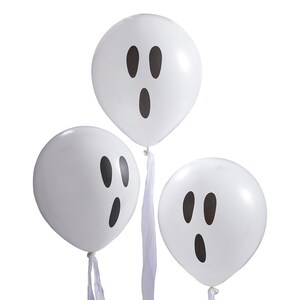 Halloween Balloons - Ghost Balloons With Streamers - Scream Balloons ...