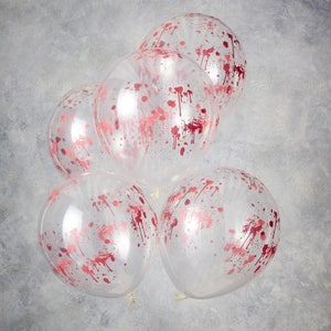 Blood Splatter Print Halloween Balloons - Halloween Party Decorations ...