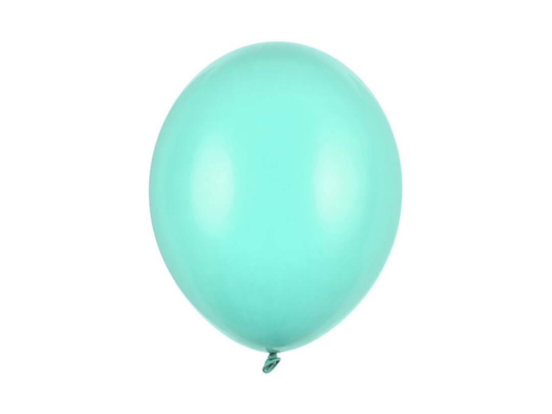 Pastel Light Mint 12" Strong Round Latex Balloons - Green Colour - Matt ...