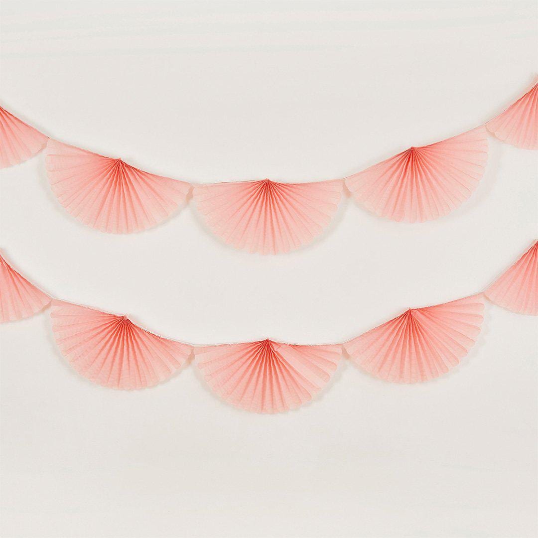 Pink Paper Fan Garland 2m - Pastel Pink Party Bunting for Hen Party ...