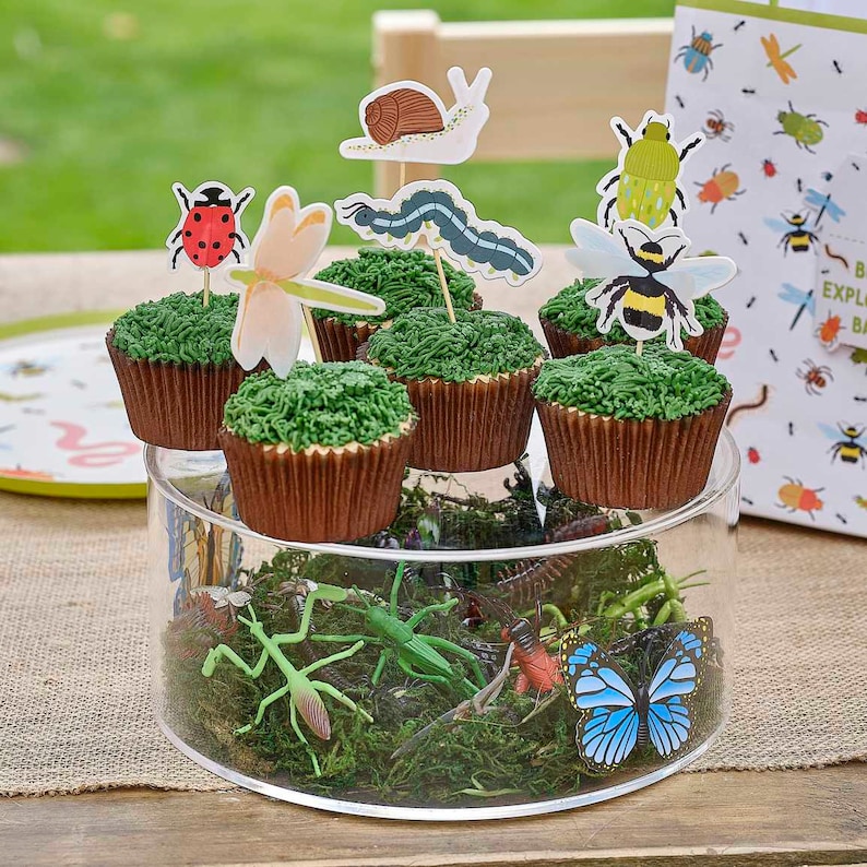 Bug Party Cupcake Toppers Kids Bug Party Cake Decorations Children's ...
