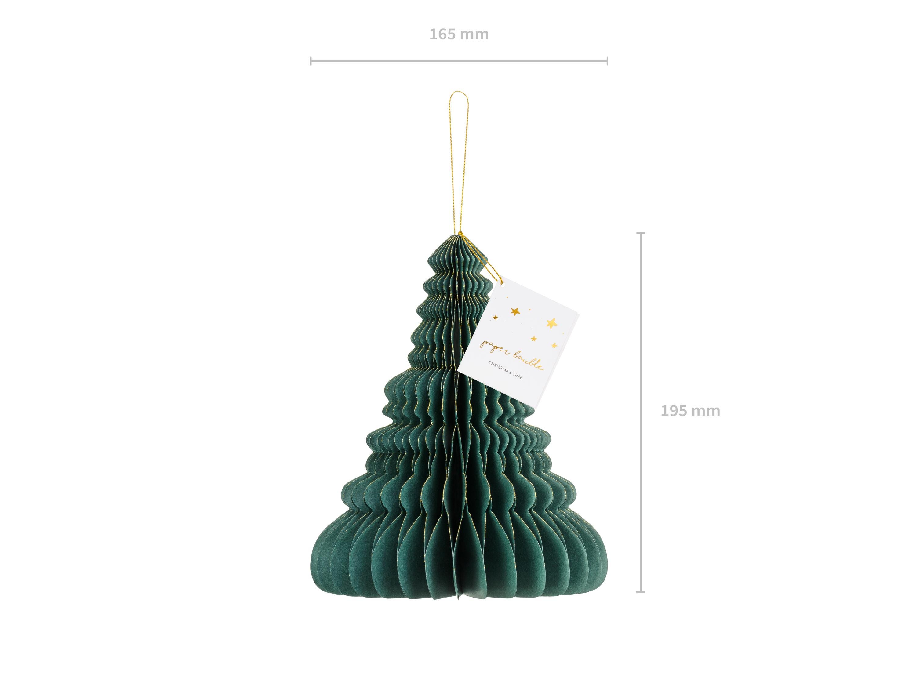 Green Honeycomb Christmas Tree Decoration - 3 Size Options - Hanging ...