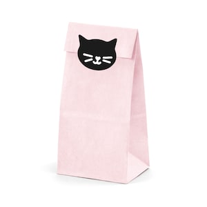 Pink & Black Cat Treat Bags - Kitten Party Bags - Birthday Party ...