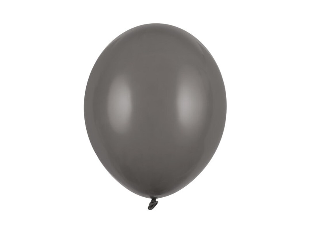 Pastel Grey 12" Strong Round Latex Balloons - Dark Grey Colour - Matt ...