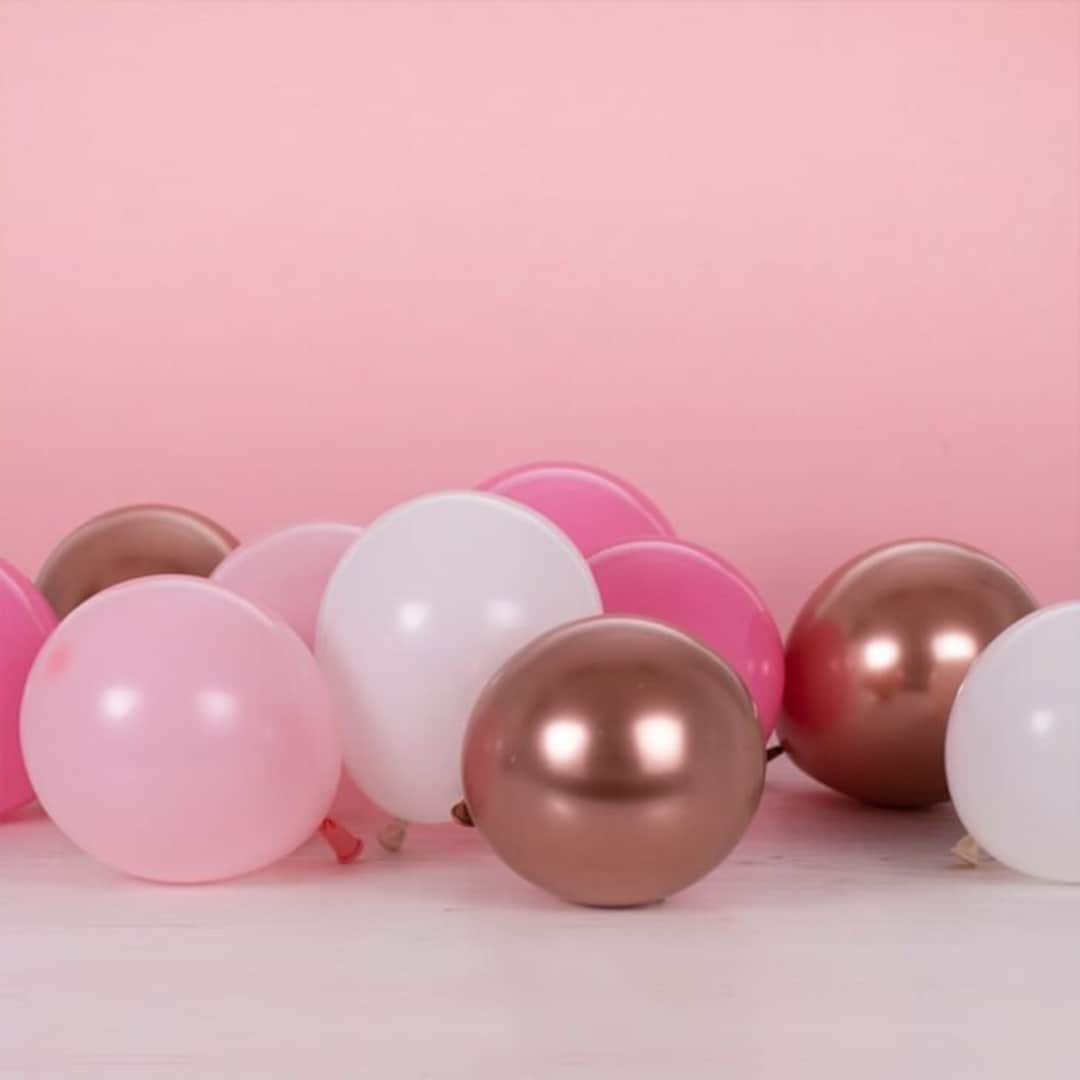 40 Rose Gold and Blush Pink Balloons - Rose Gold, White & Pink Balloon ...
