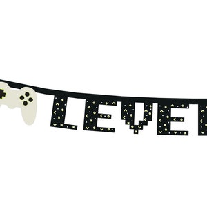 Gaming Party Level up Banner - Video Game Party Bunting - Kids Game on ...