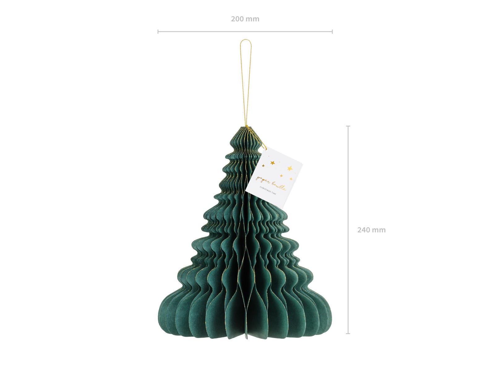 Green Honeycomb Christmas Tree Decoration - 3 Size Options - Hanging ...