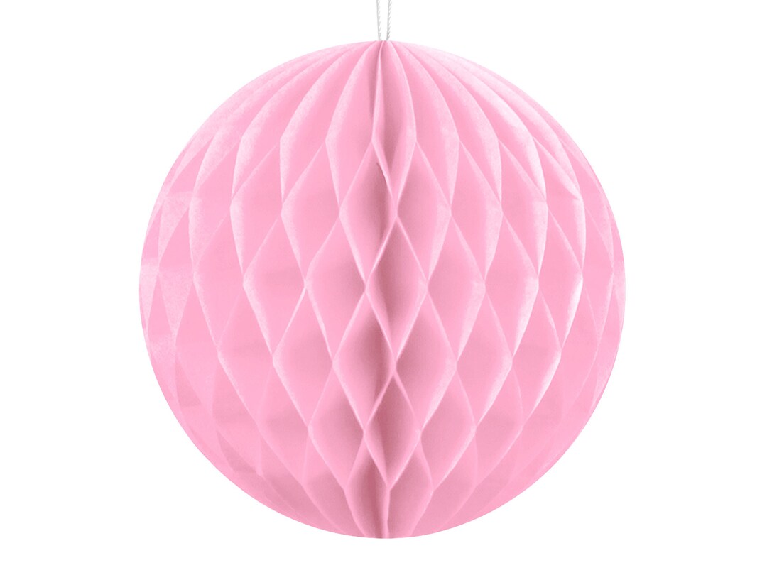 Small Pink Honeycomb - Pastel Pink Paper 10cm Honeycomb Decoration ...