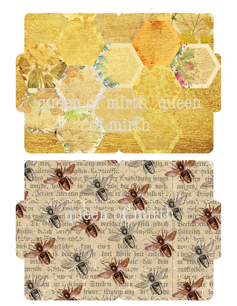 4 Honeybee Journal Mini File Folders Bees Bee Scrapbooking - Etsy