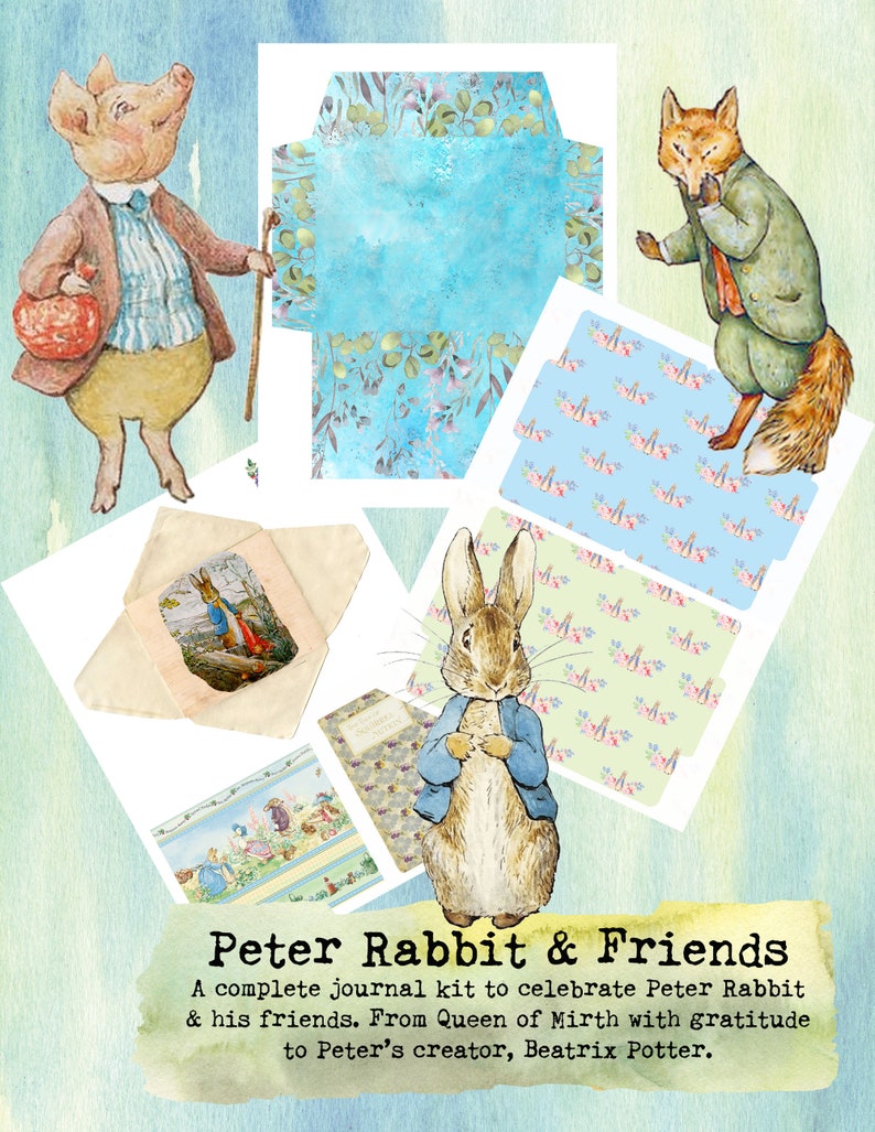 PETER RABBIT & FRIENDS Journal Kit Beatrix Potter Scrapbook - Etsy ...