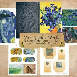 VAN GOGH'S WORLD Digital Printable Junk Journal Kit French ...