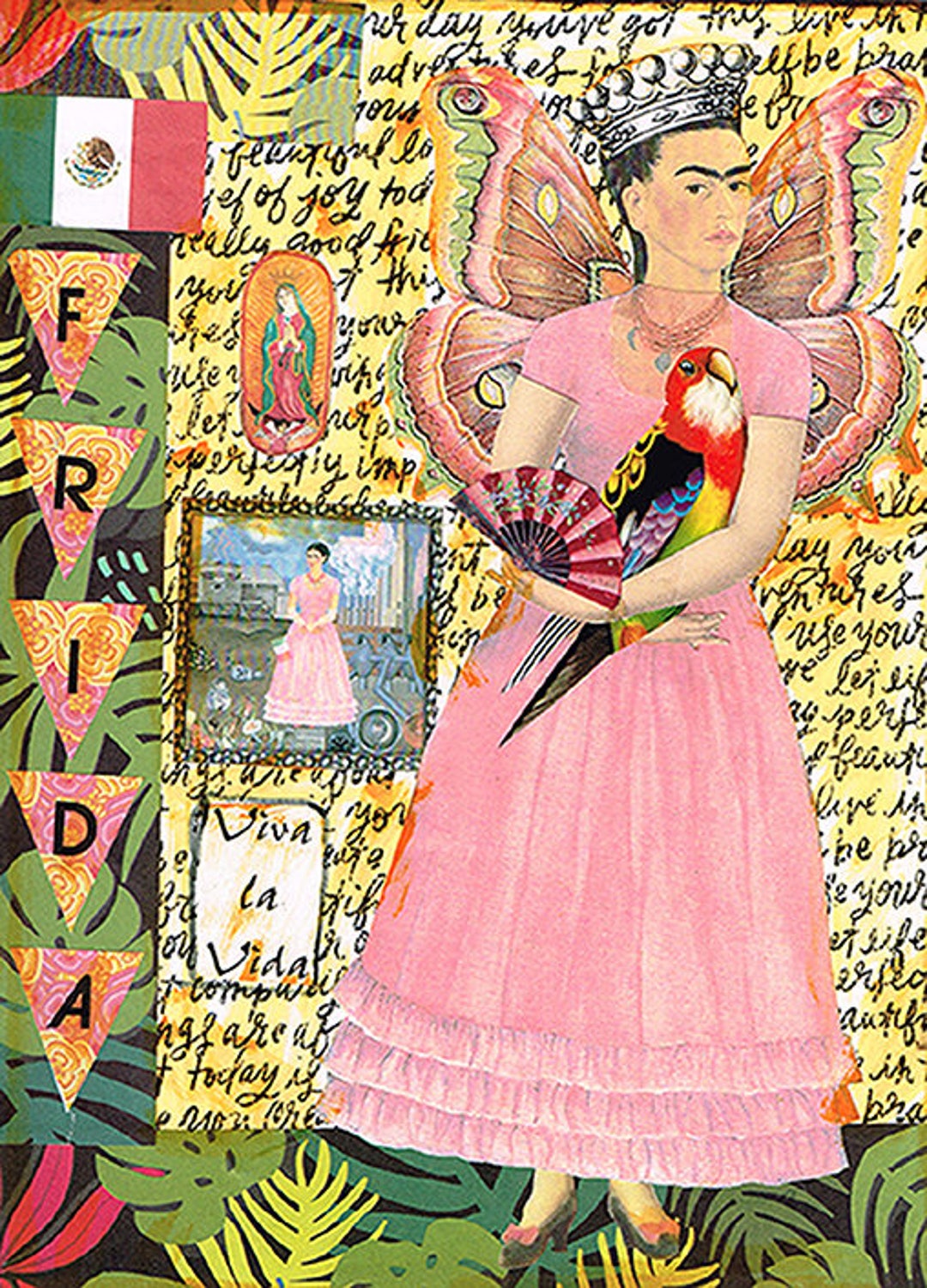 QUEEN OF MIRTH Instant Downloadable Frida Kahlo Print Art Digital Mixed ...