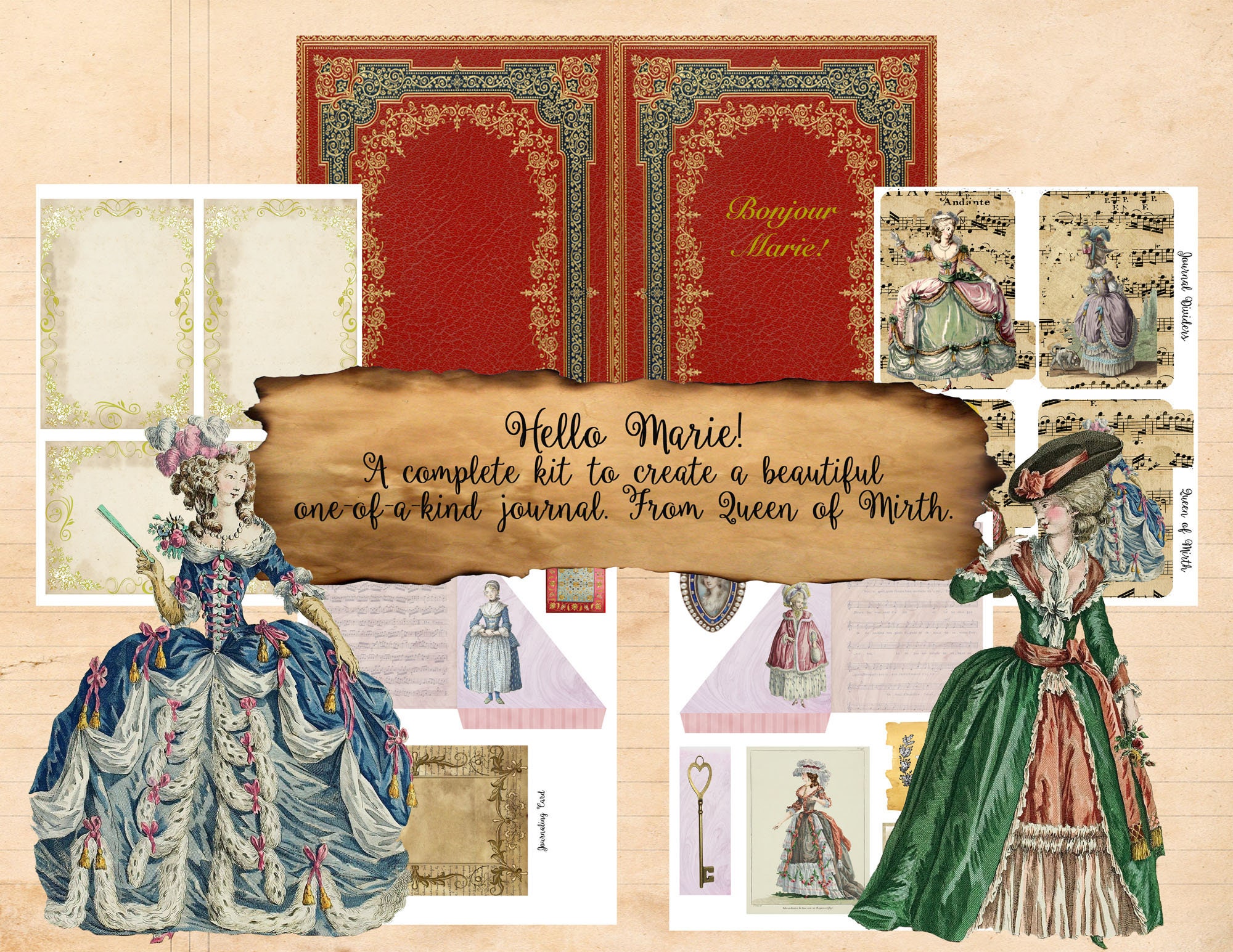 Hello Marie & BONUS Journaling Journal Kit French Paris | Etsy