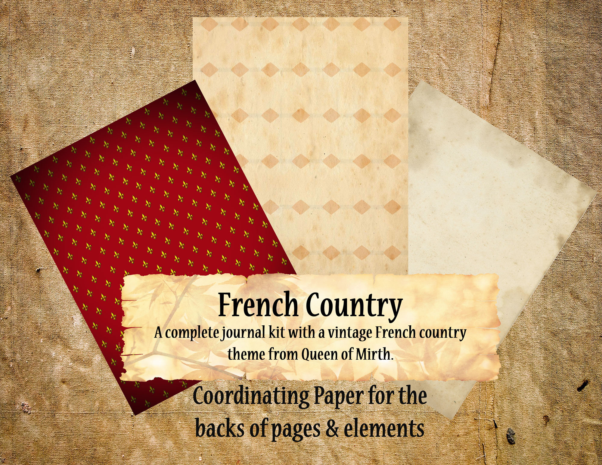 French Countryside Printable Big Vintage Journal Kit France | Etsy