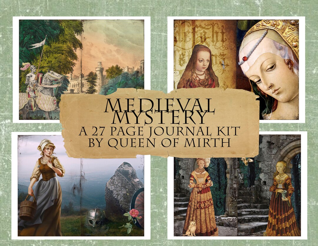 MEDIEVAL MYSTERY Journal Kit Renaissance Journaling Art Book Junk ...