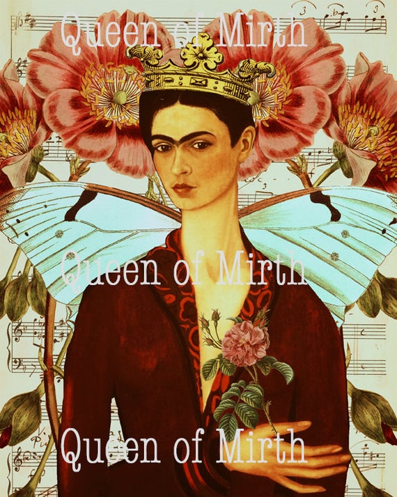 FRIDA KAHLO original digital collage instant download print | Etsy