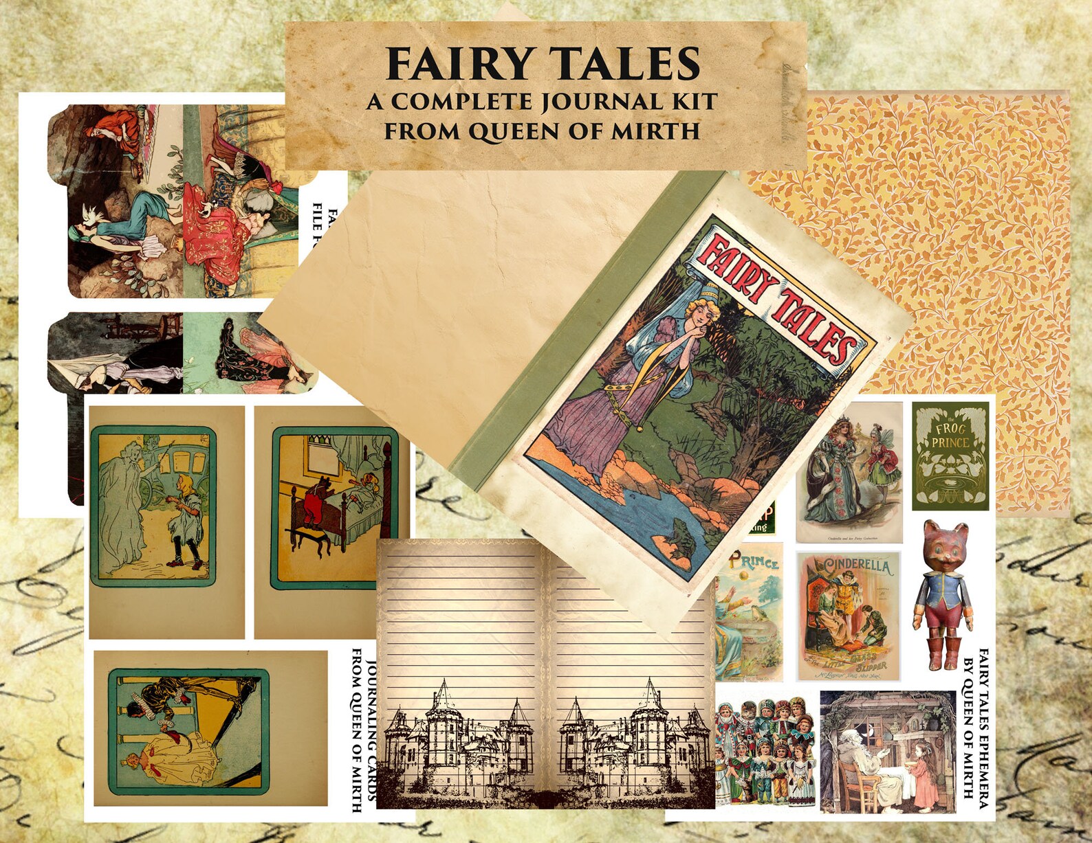 Fairy Tales Junk Journal Kit Instant Download Story Child | Etsy