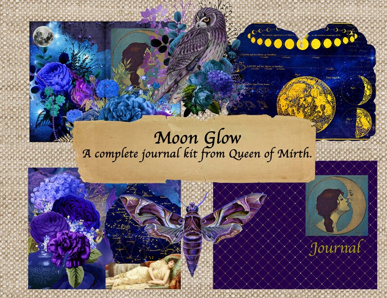 MOON GLOW Journal Kit Celestial Universe Sun Moon Stars - Etsy