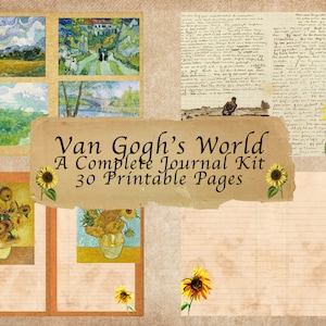 VAN GOGH'S WORLD Digital Printable Junk Journal Kit French ...