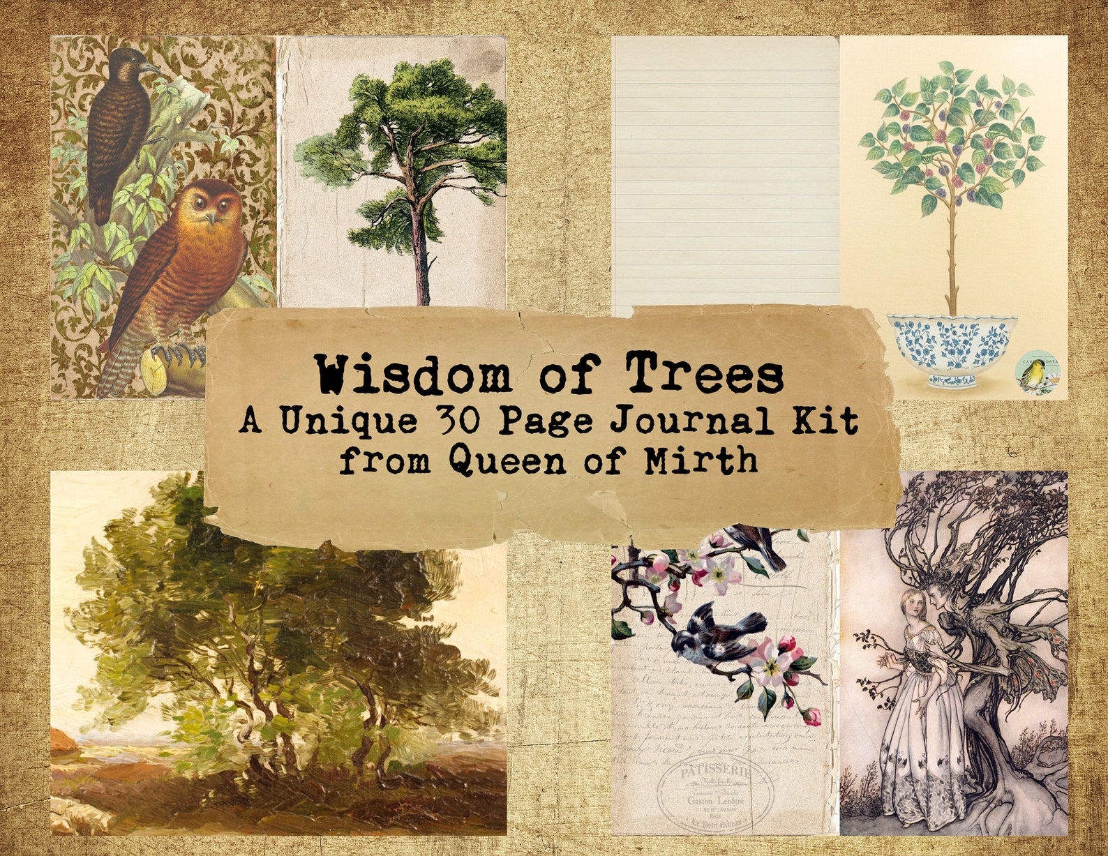 WISDOM OF TREES Large Journal Kit Printable Digital Download Tree Junk ...