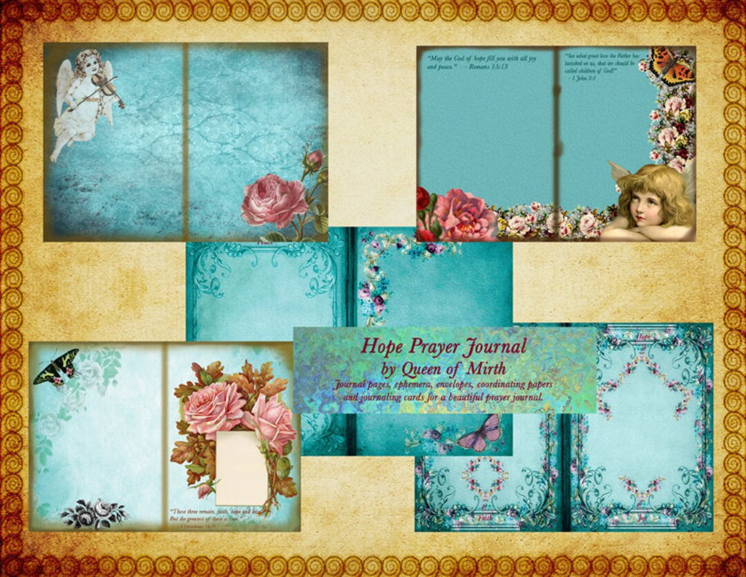 Hope Prayer Printable Bible Journal Downloadable Junk Journaling Kit ...