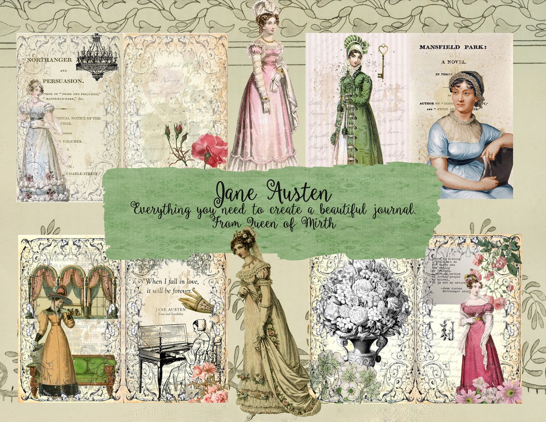 Jane Austen Digital Printable Regency Pride & Prejudice Junk Journal ...