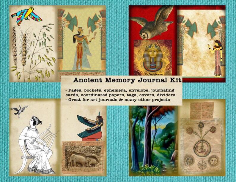 Ancient Memory Journaling Kit Collage Sheet Egypt Digital - Etsy