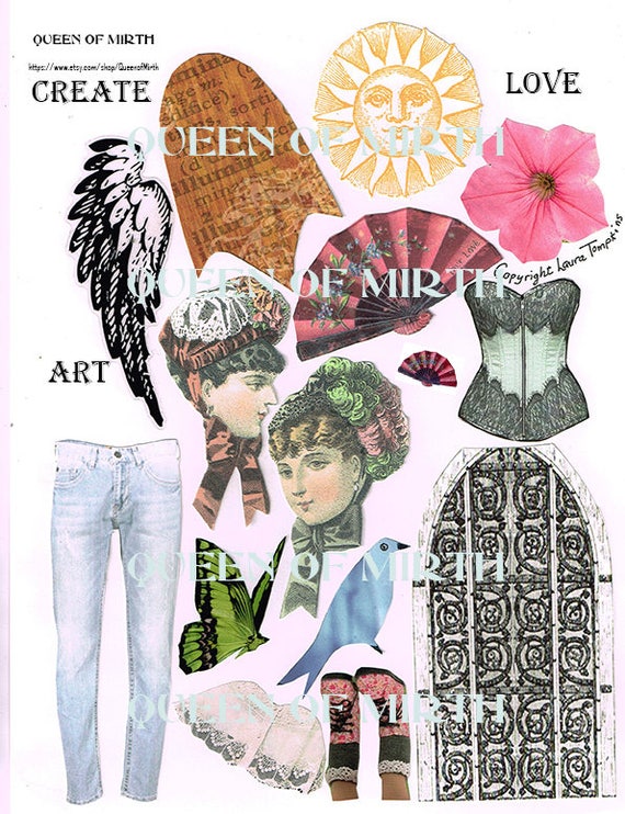 QUEEN OF MIRTH Never Say Never Art Dolls Victorian Paper | Etsy