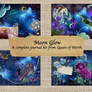 MOON GLOW Journal Kit Celestial Universe Sun Moon Stars Digital ...
