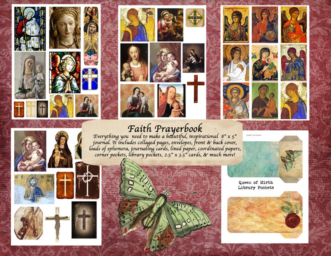 Faith Prayer Book Journaling Kit Printable Christian Catholic Bible ...