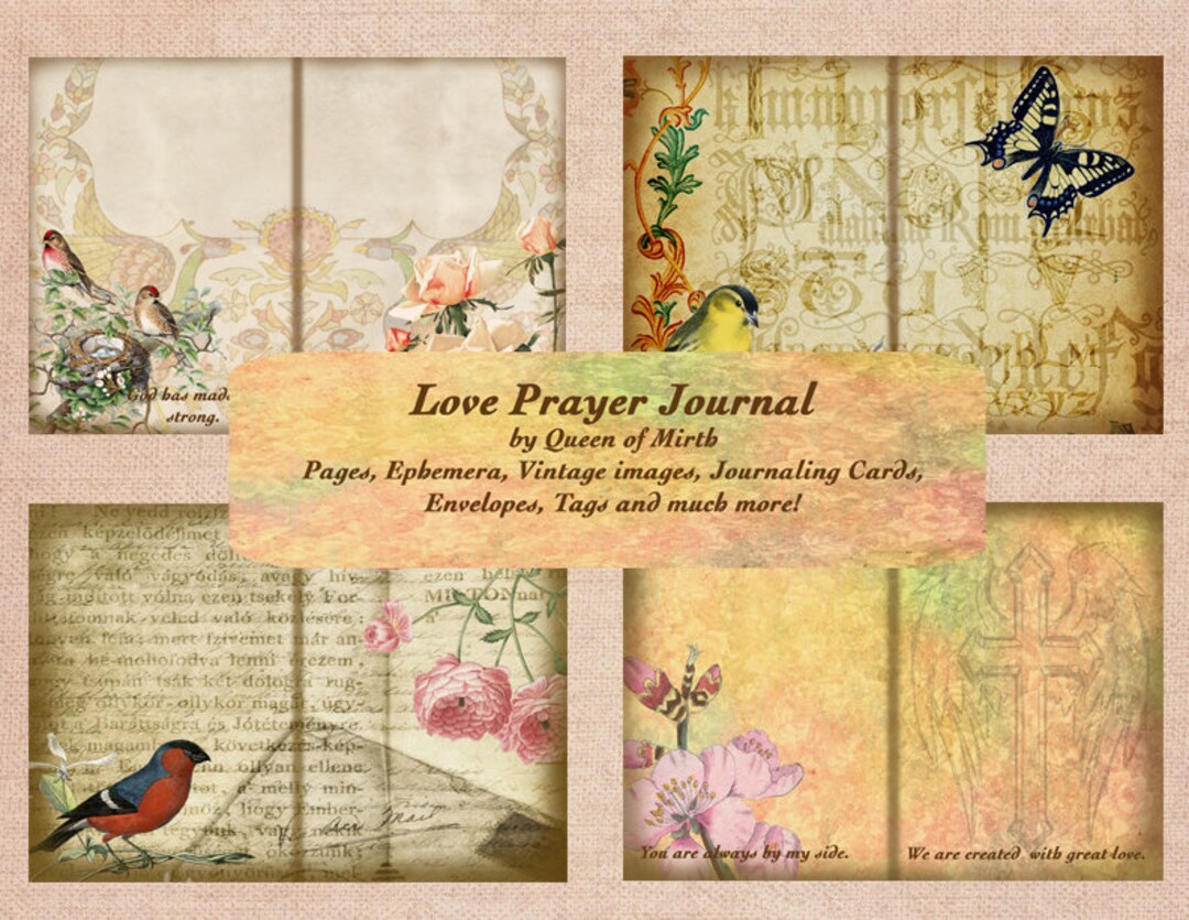 Love Prayer Journal Journaling Kit Bible Verses Christian Journal Cards ...