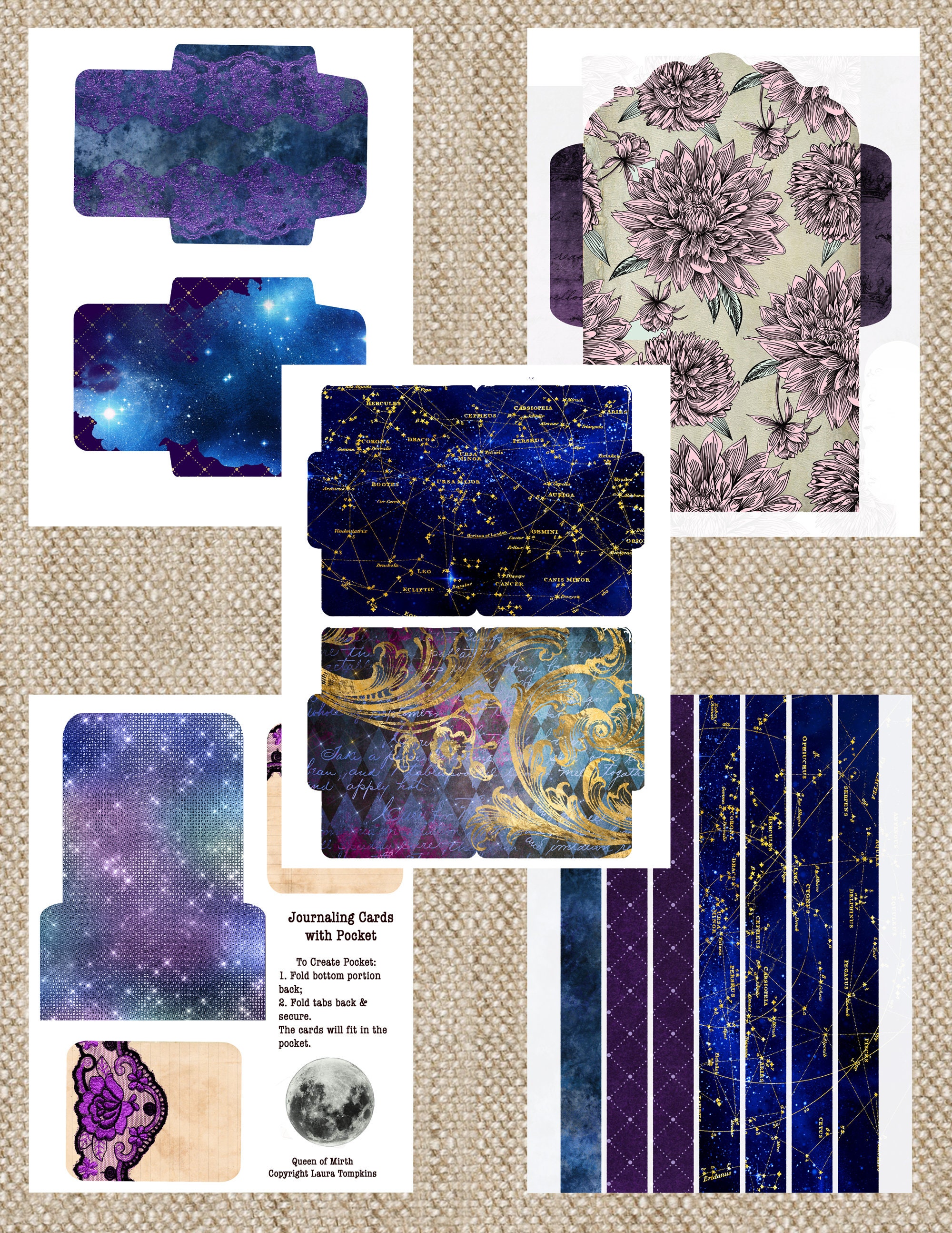 MOON GLOW Journal Kit celestial universe sun moon stars | Etsy