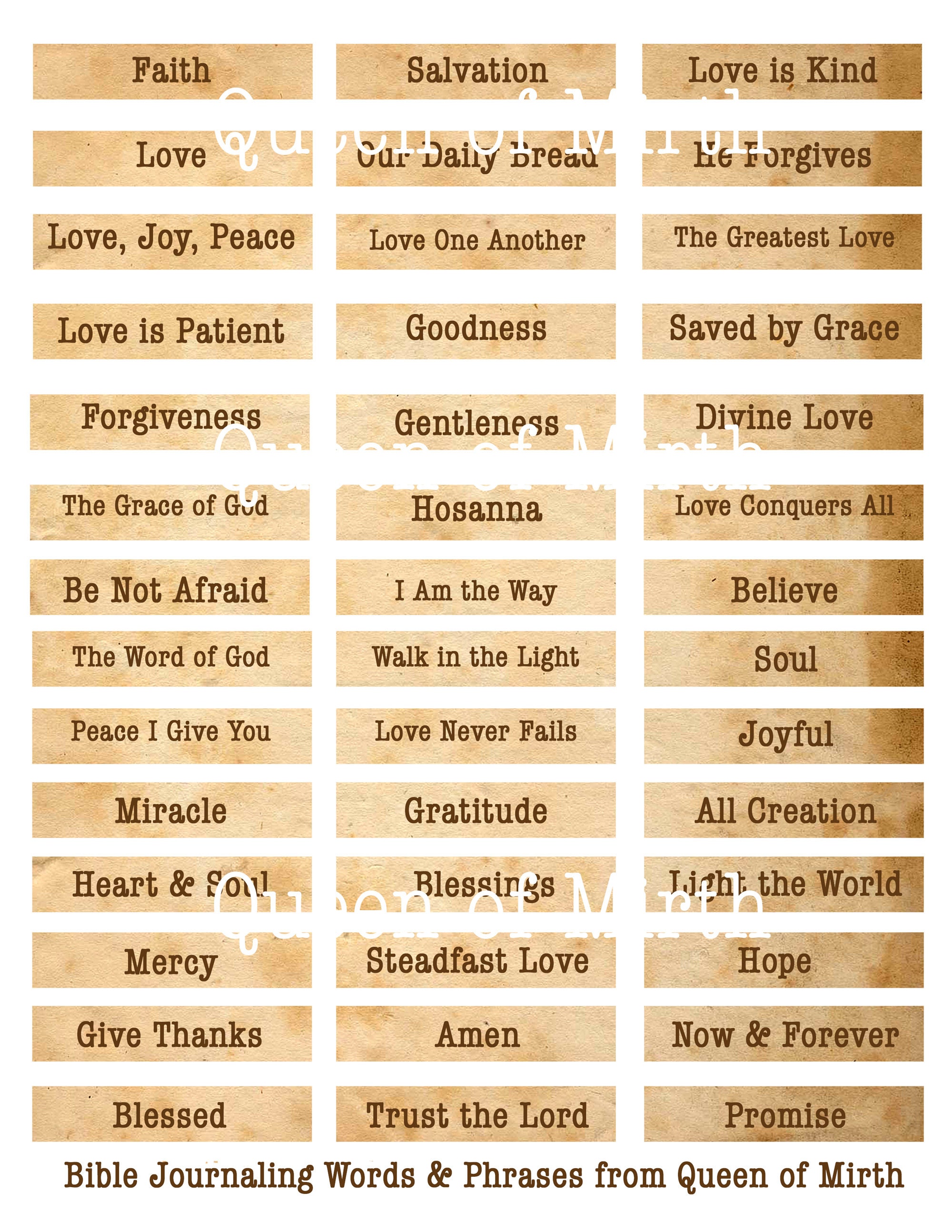 Bible Journaling Words Faith Sayings Prayer Journal Prompts - Etsy