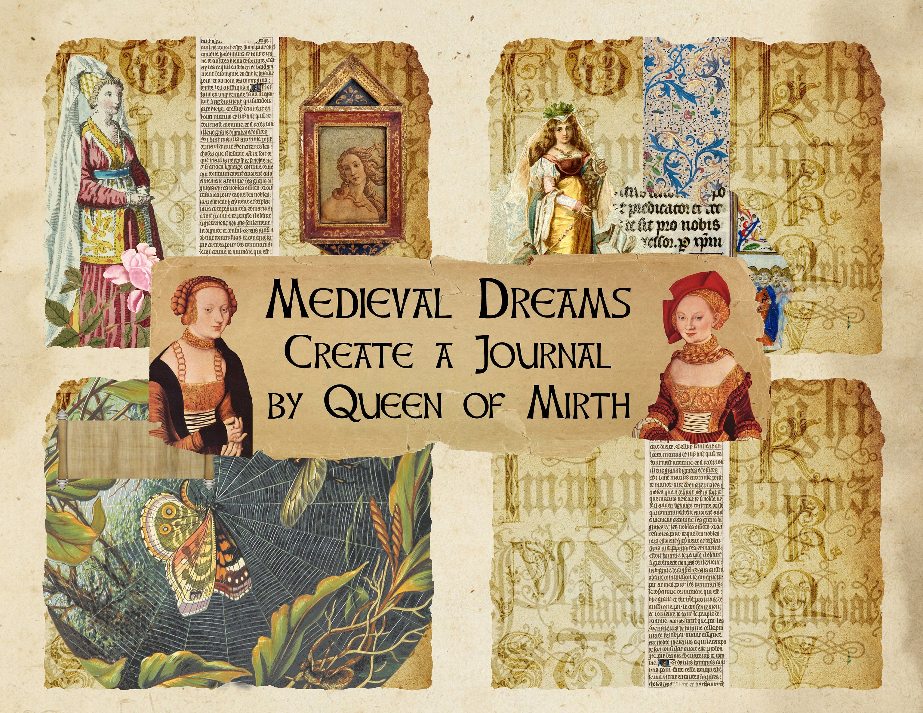 MEDIEVAL DREAMS Digital, Junk Journal Kit, Handmade Books, DIY, Vintage ...
