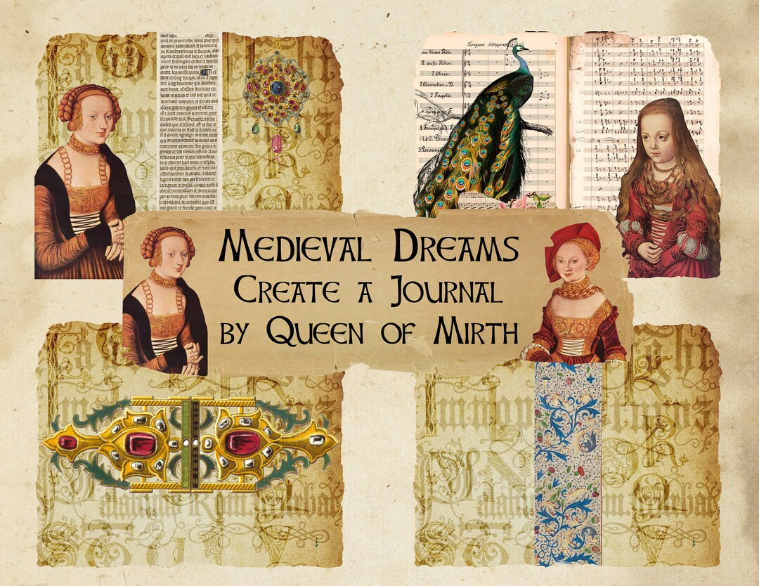 MEDIEVAL DREAMS Digital, Junk Journal Kit, Handmade Books, DIY, Vintage ...