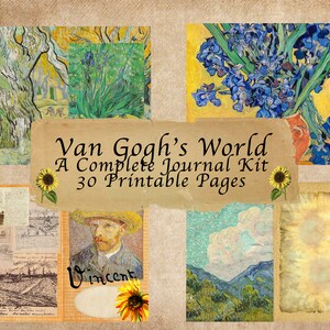 VAN GOGH'S WORLD Digital Printable Junk Journal Kit French ...