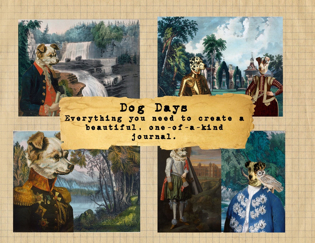 Dog Days Journal Kit Puppy Anthropomorphic Digikit Digital Set Download ...