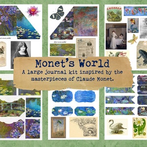 MONET'S WORLD Digital Printable Junk Journal Kit Claude Monet French ...