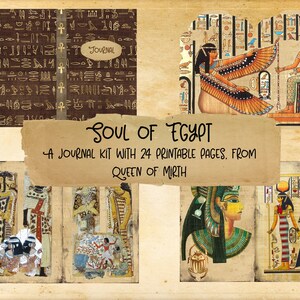 SOUL OF EGYPT Journaling Kit Collage Sheet Ancient Egypt Digital ...