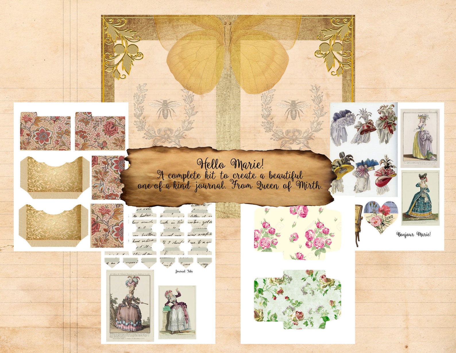 Hello Marie & BONUS Journaling Journal Kit French Paris Digital ...