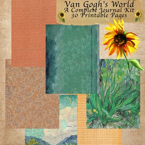VAN GOGH'S WORLD Digital Printable Junk Journal Kit French ...