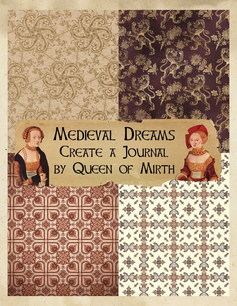 MEDIEVAL DREAMS Digital, Junk Journal Kit, Handmade Books, DIY, Vintage ...