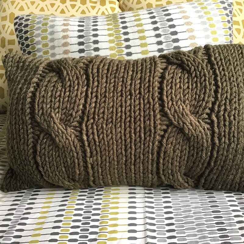 Chunky Knit Cushion - Etsy