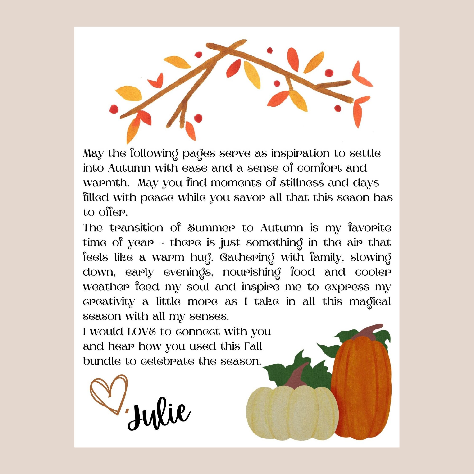 Autumn Journaling Pages | Fall Inspiration | Fall Ritual | Autumn ...