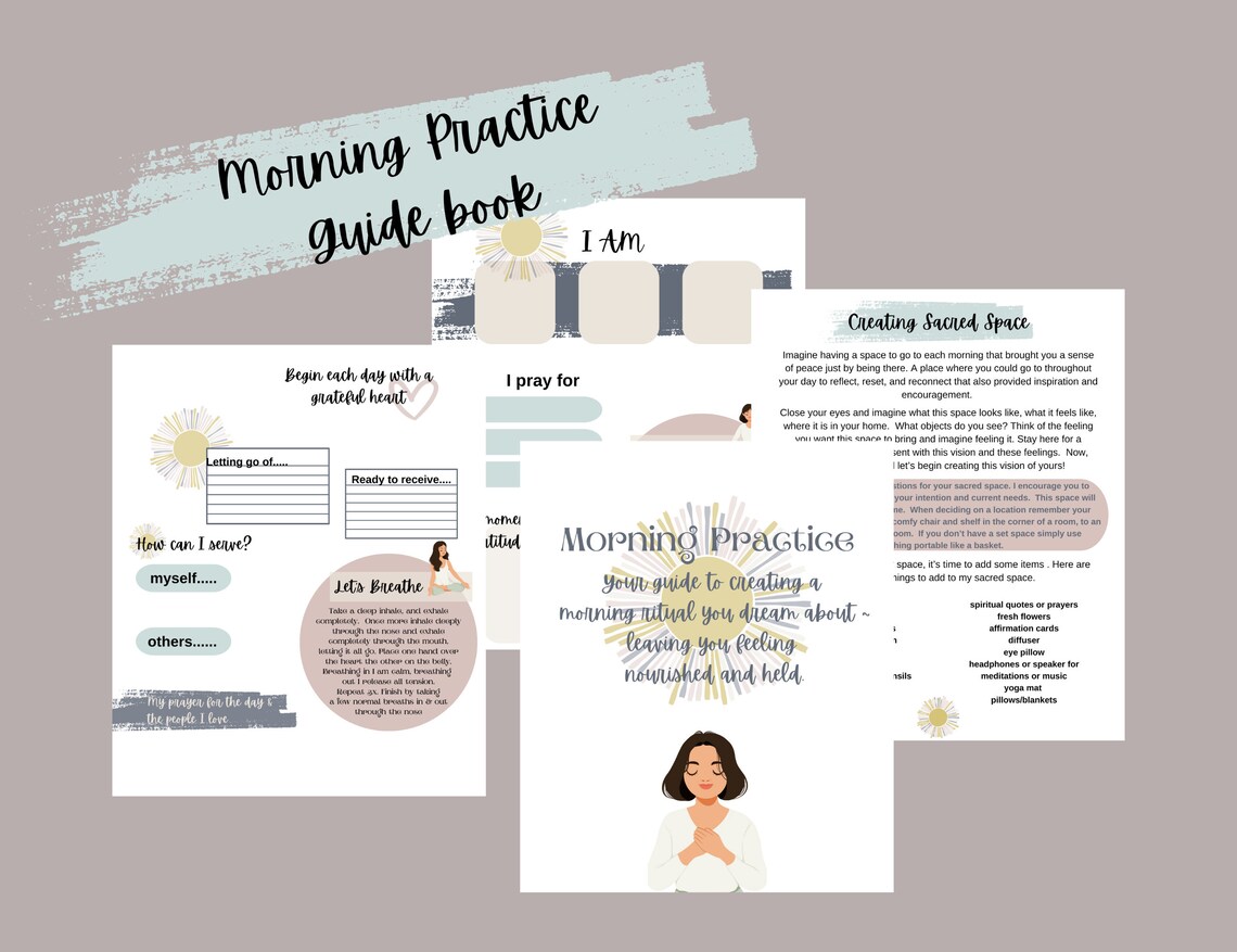 Mindful Morning Planner Digital Download Printable Morning Practice ...