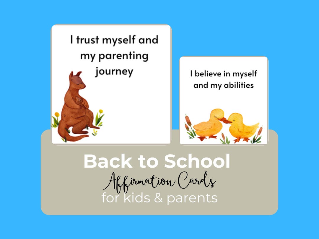 Back to School Affirmation Cards for Kids and Parents | Kids ...