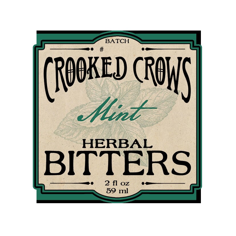 Mint Bitters Natural Herbal Digestive Vegan Wellness Tonic - Etsy
