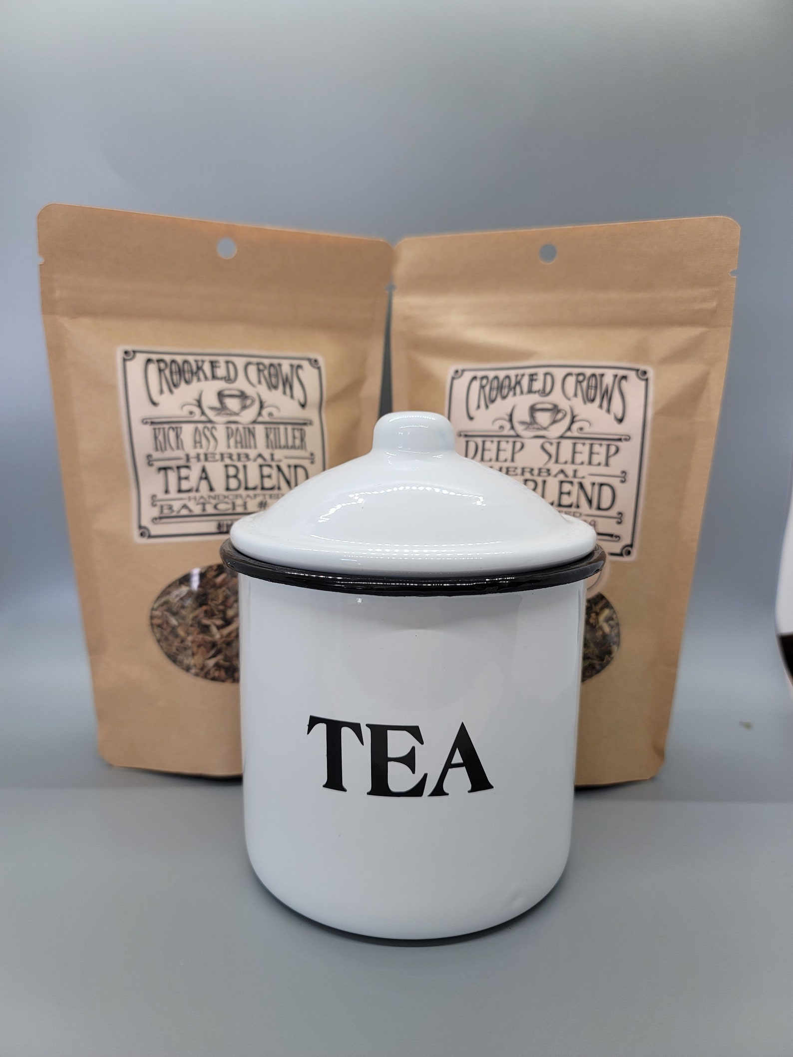 Enamel Tin Canister Tea Caddy Storage Free Shipping - Etsy